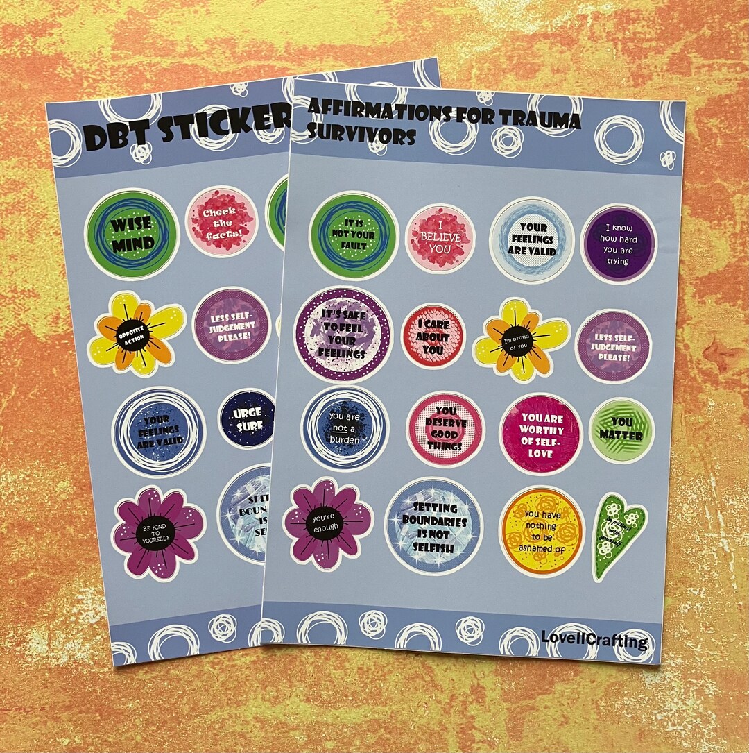 Trauma Recovery and DBT Sticker Sheets - Etsy