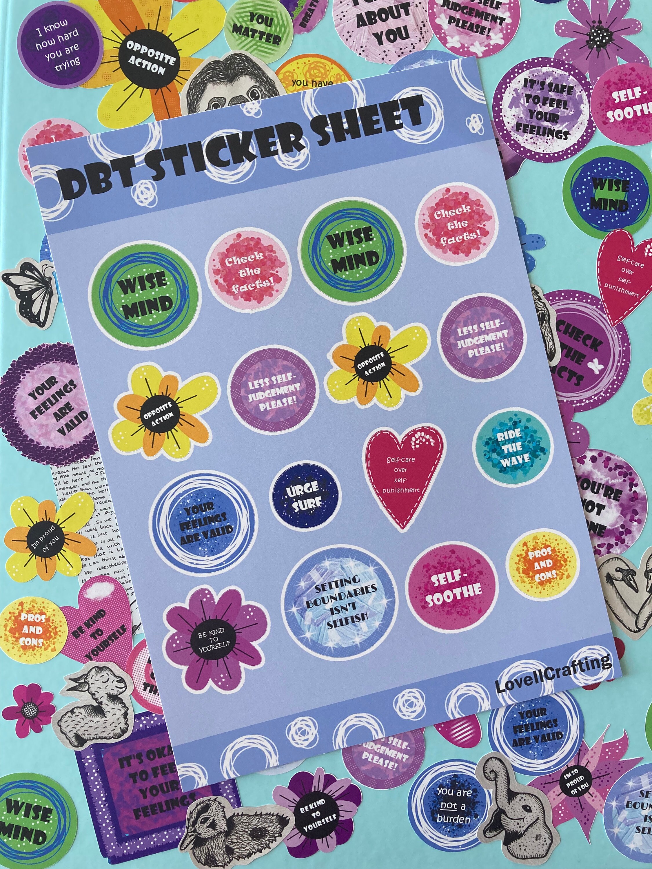 Trauma Recovery and DBT Sticker Sheets - Etsy