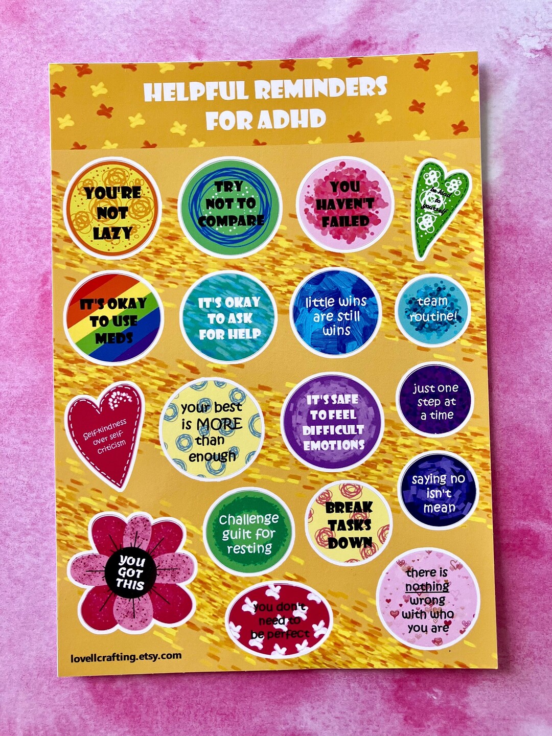 ADHD Sticker Sheet | Helpful Reminders - Etsy