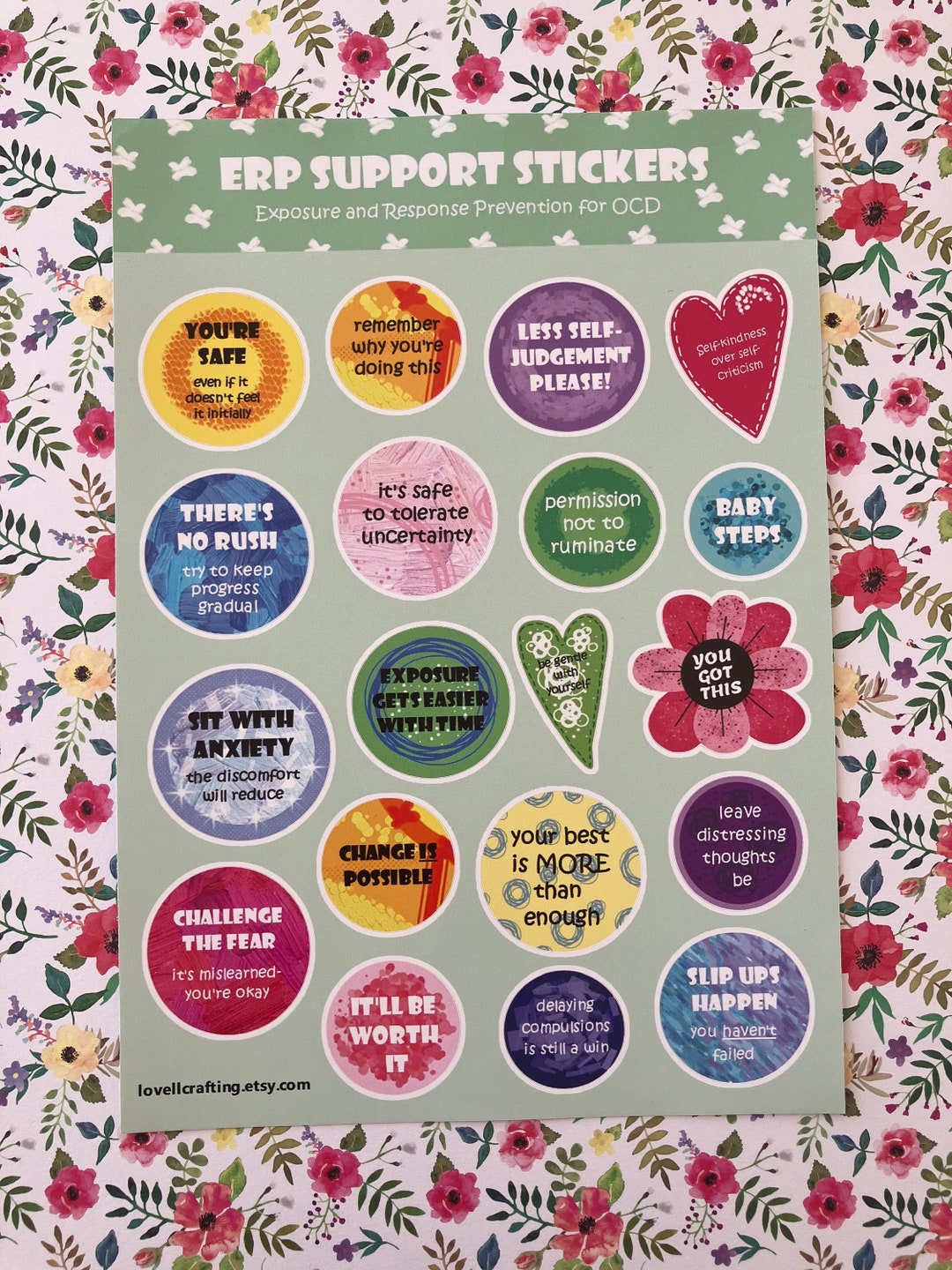 ERP Stickers | Exposure and Response Prevention for OCD - Etsy