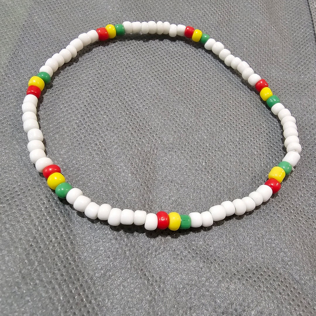 One Love Rasta Beaded Fashion Stretch Bracelet /anklet - Etsy