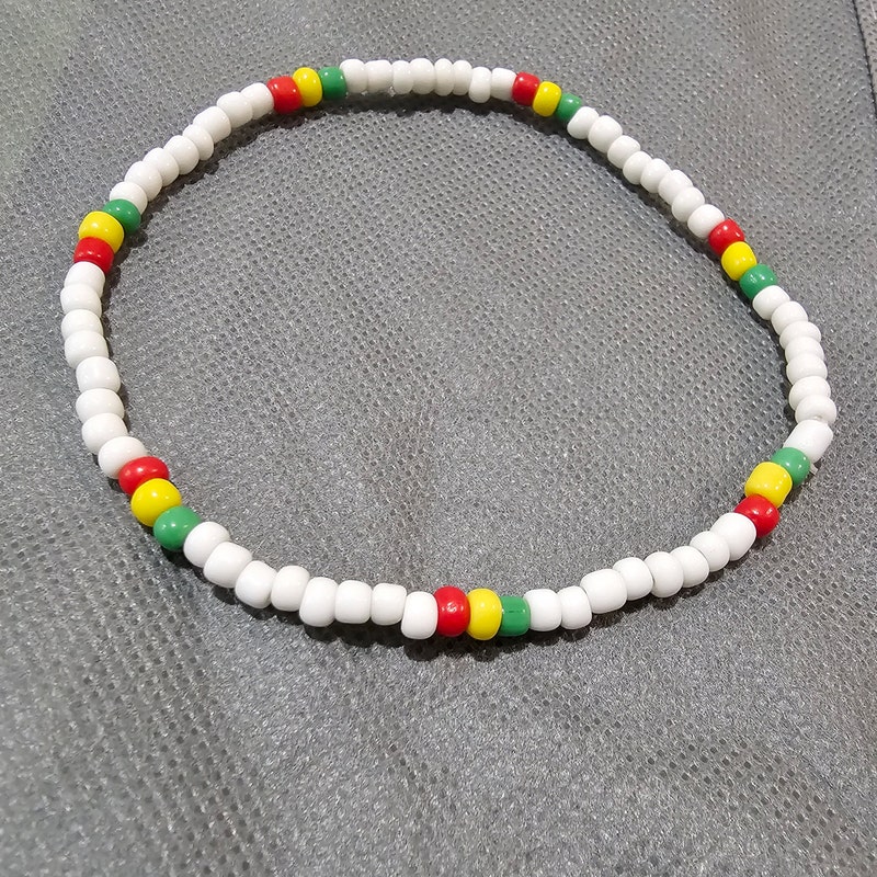Rasta Bead Bracelet - Etsy