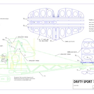 Aircraft RC Plane Model Drifty Sport Digital Plans / Laser Cuting Dxf ...
