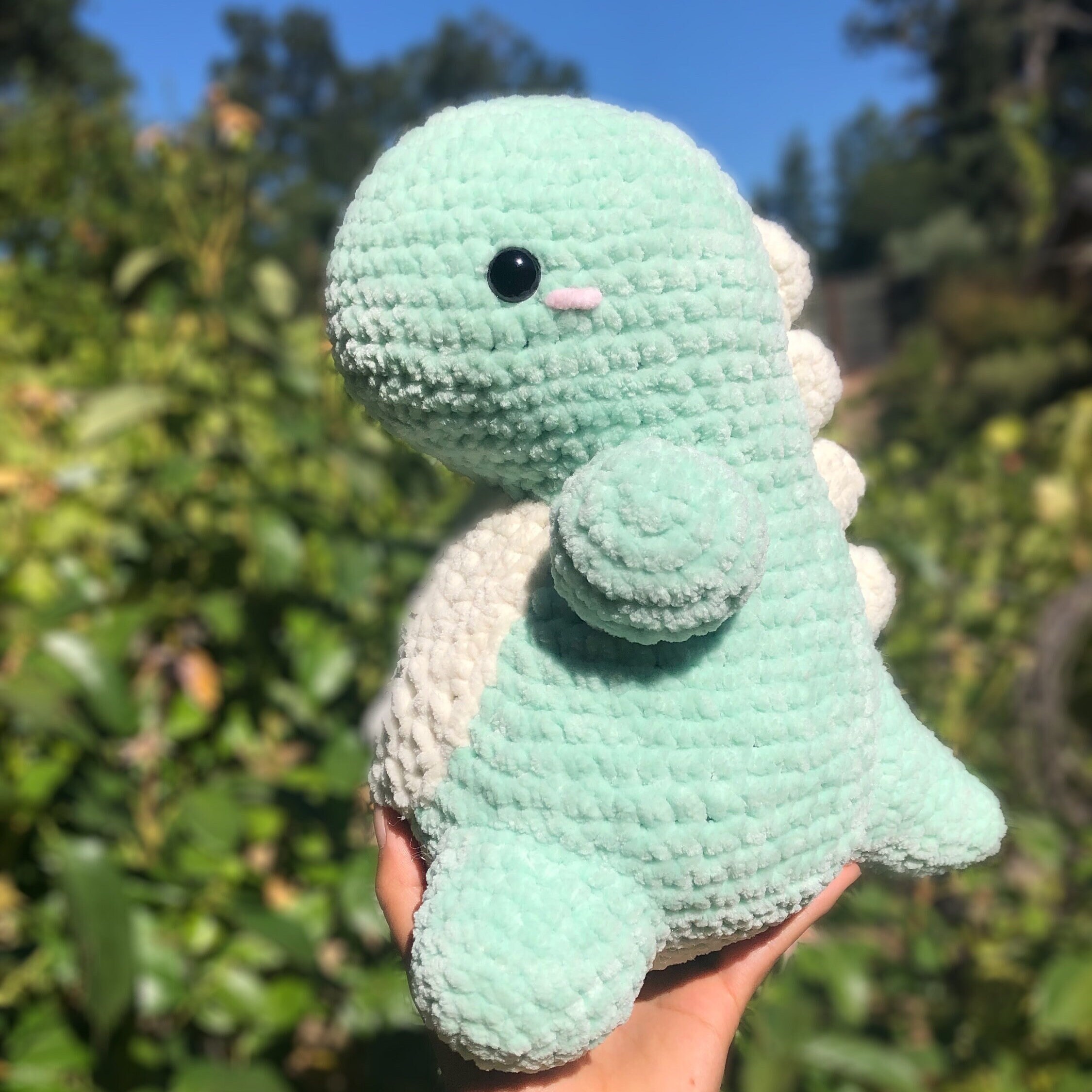 Jumbo Chubby Dino Plush Crochet Dino Gift Amigurumi Crochet Gift ...