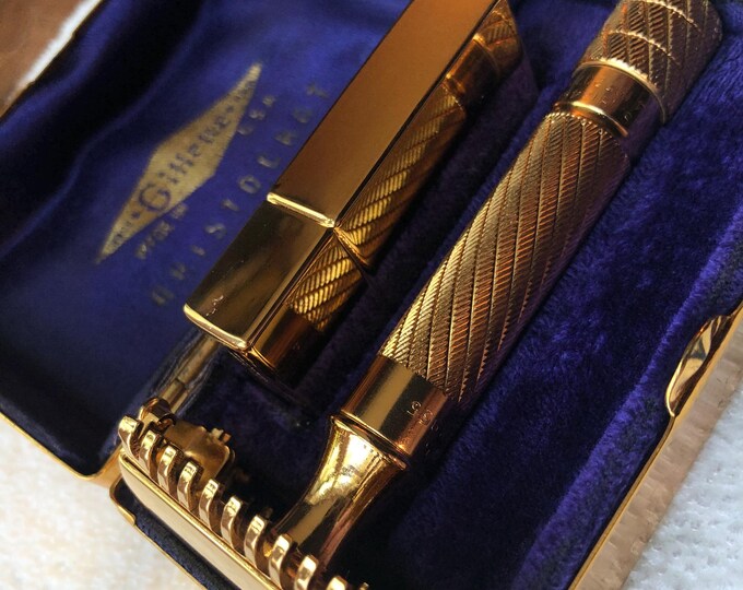 Restored 24K Gold Gillette Aristocrat Gen 1 (open Comb) TTO Razor With ...