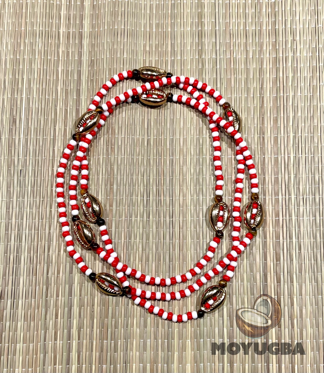 SHANGO With Tiger Eye Beads/cowrie Shells Necklace/eleke/collar ...