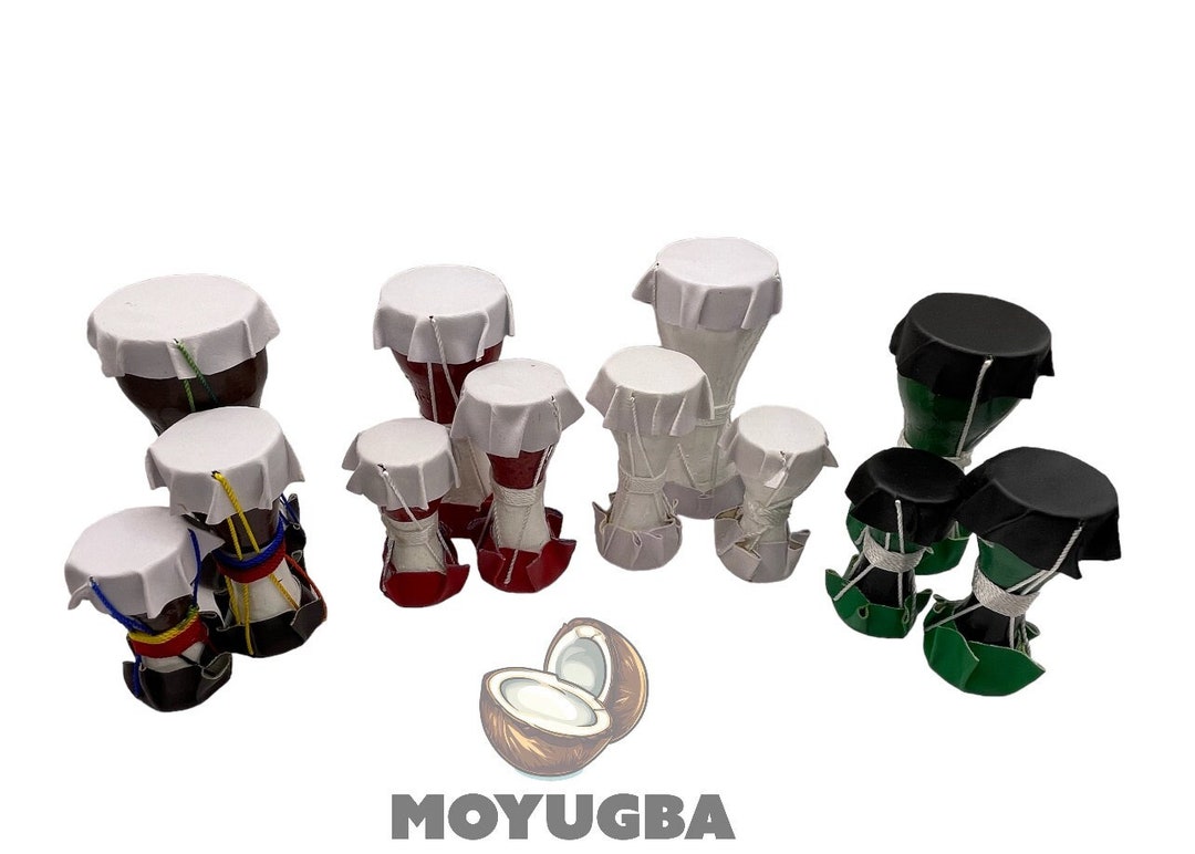 Orisha Small Drum Sets -set De Tambor - Santeria/yoruba - Etsy