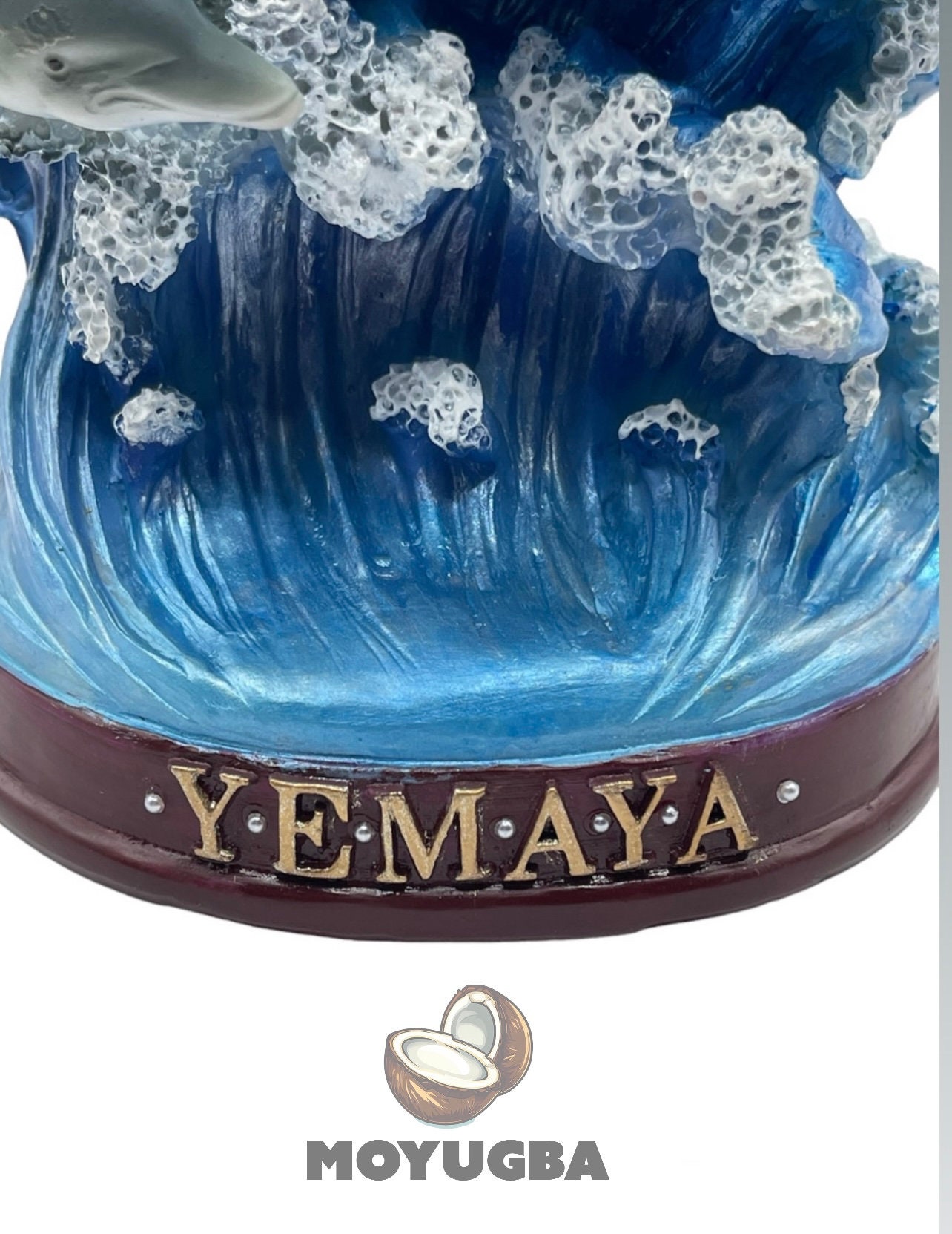 RHINESTONED Divine Yemaya Orisha Statue for Spiritual Protection and ...