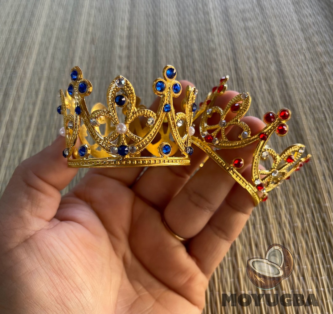 Shango/yemaya/jimaguas- Metal Rhinestoned Crown - 2" - Santeria/2 ...