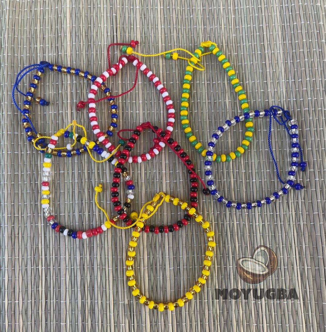 Orisha Adjustable Drawstring Bracelet Glass Beads - Etsy