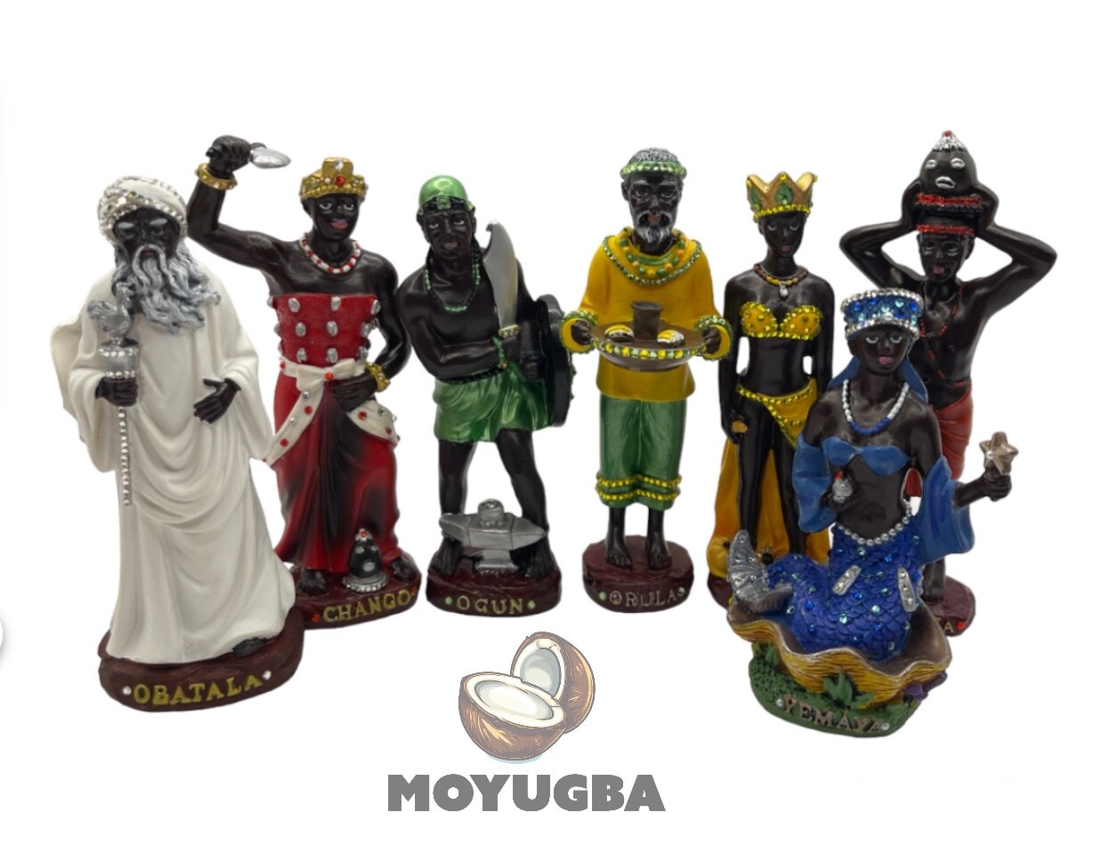 RHINESTONED small Orisha Statues for Home Altar Decor - Etsy