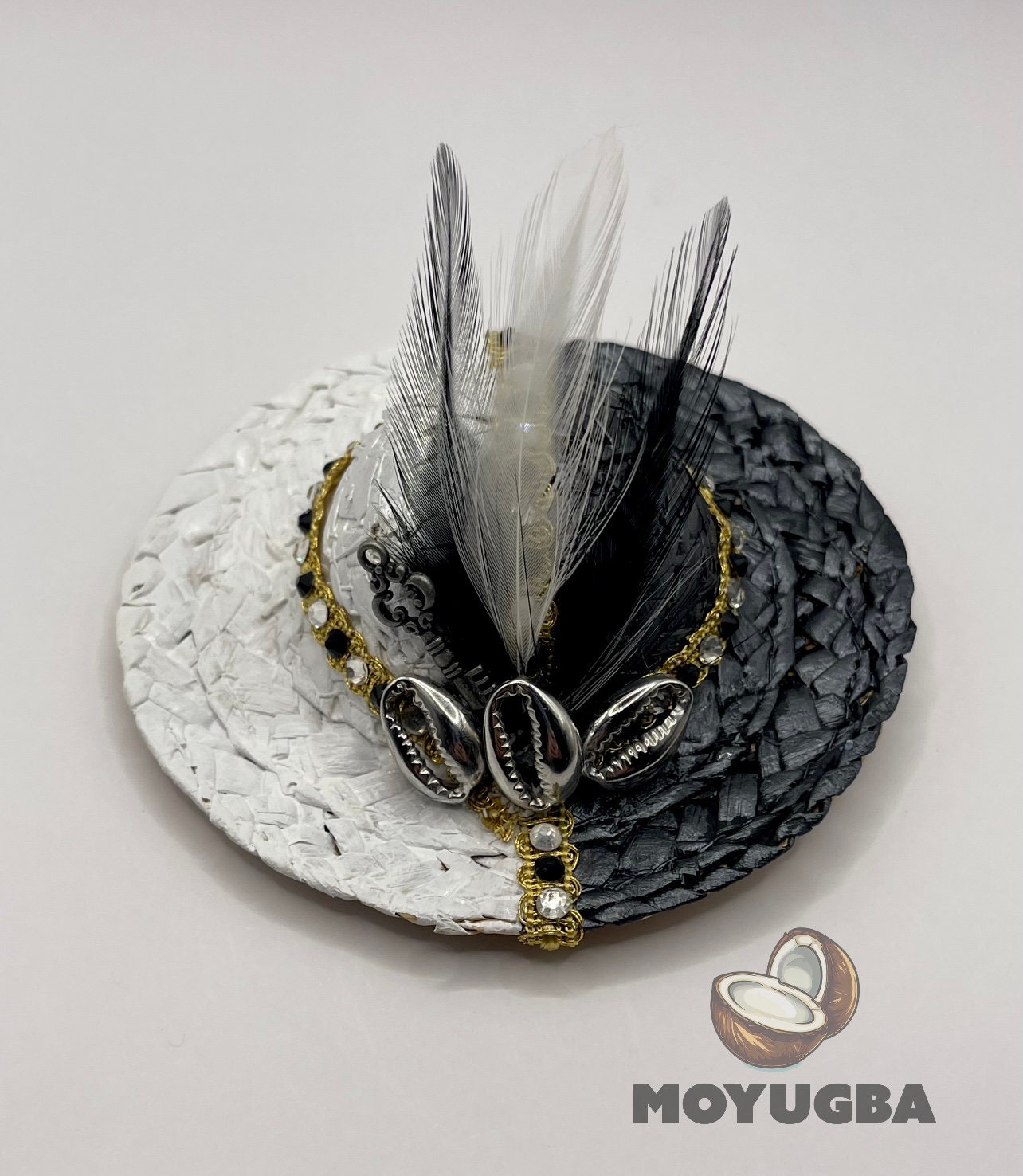 Rhinestoned Eleggua Straw Hat Santeria/yoruba - Etsy