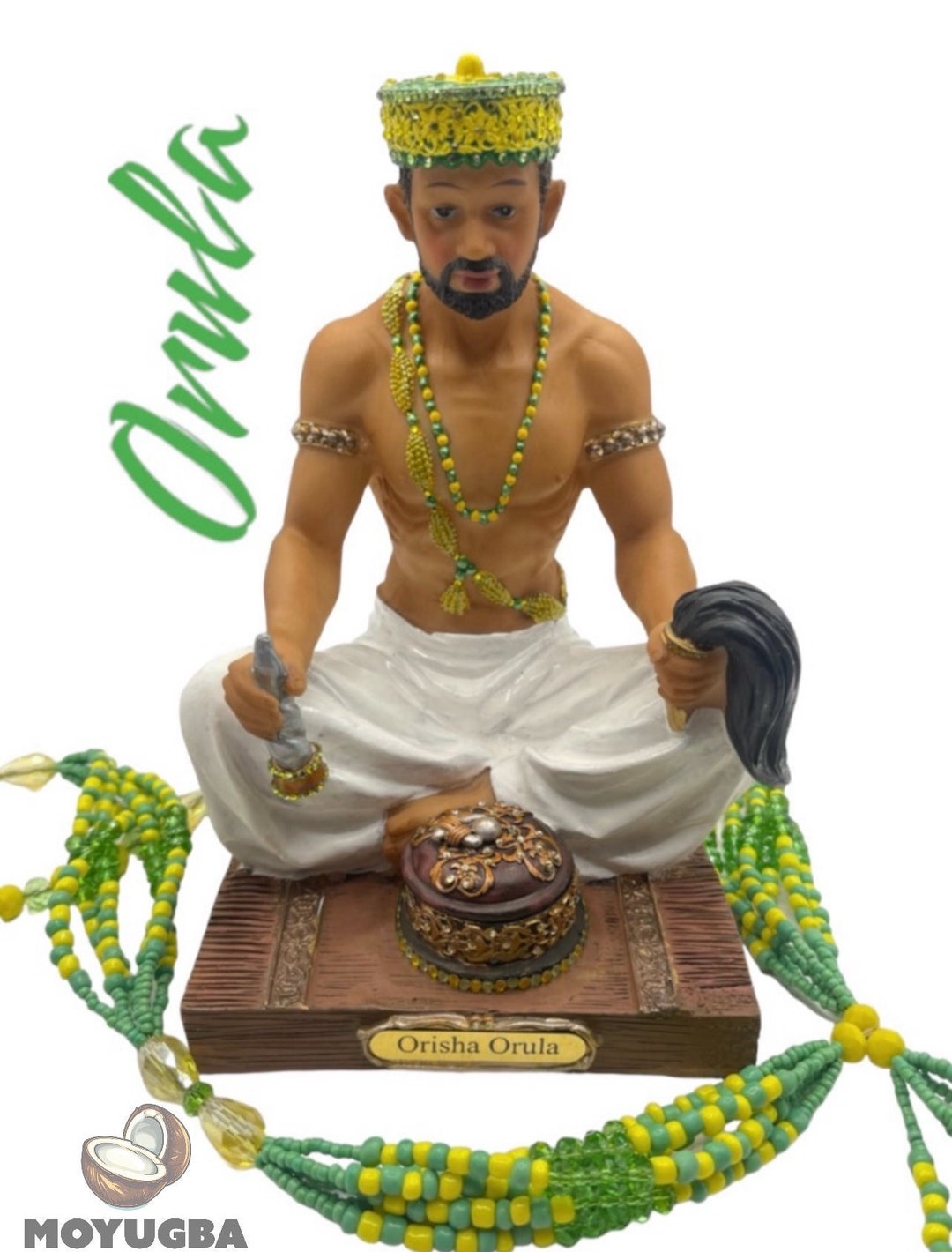 RHINESTONED Orula Resin Seated Statue for Blessings and Wisdom - Etsy