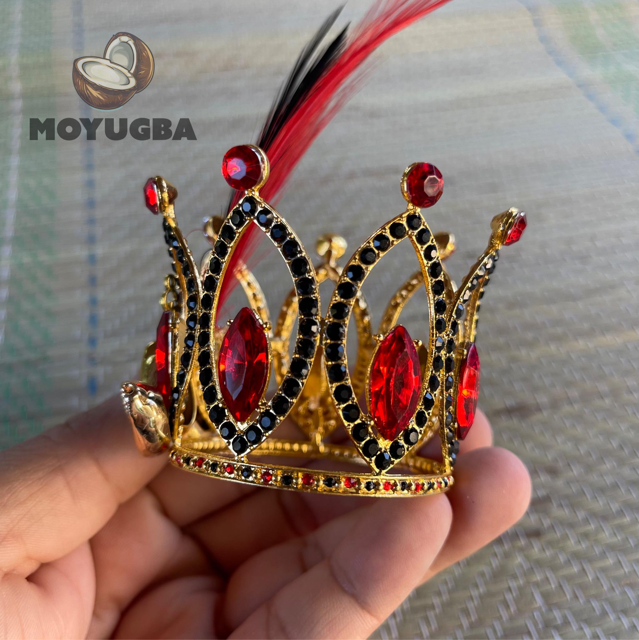 ELEGGUA Crown With Golden Cowrie Shells and Feathers - Etsy