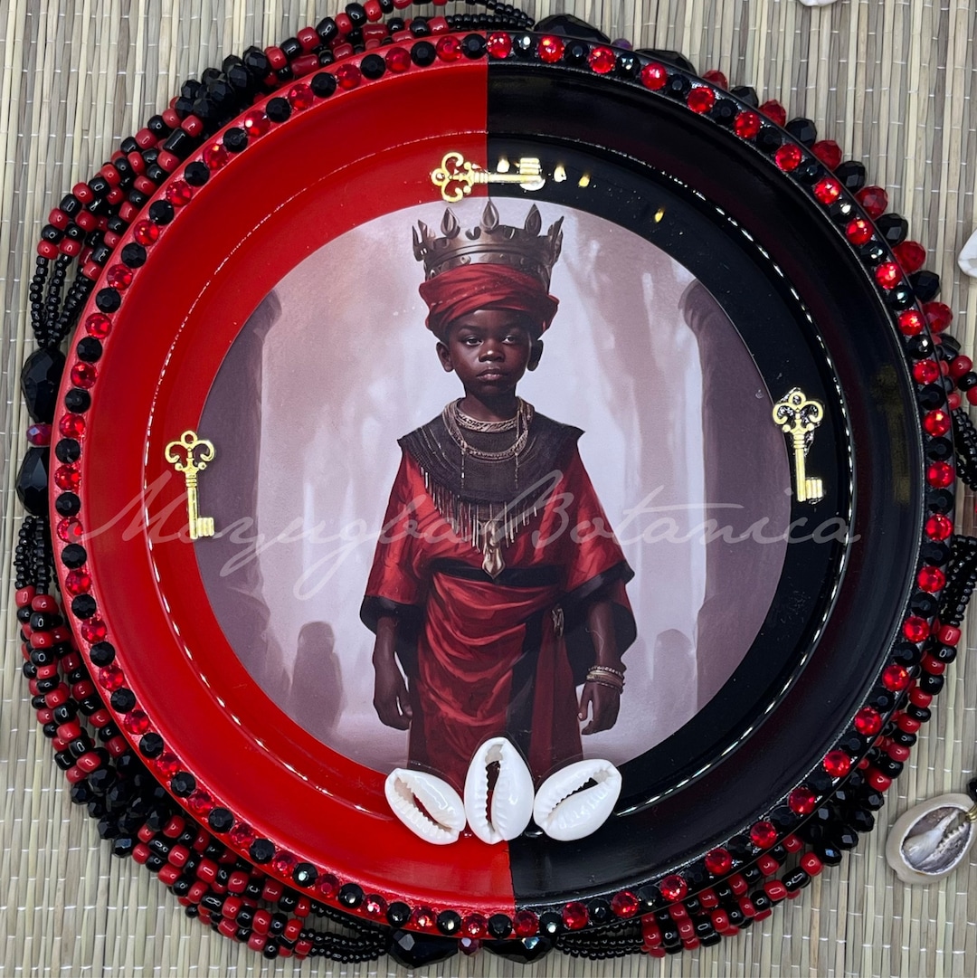 ELEGGUA PLATE/ PLATO De Eleggua - Rhinestoned 6.5" Round - Etsy