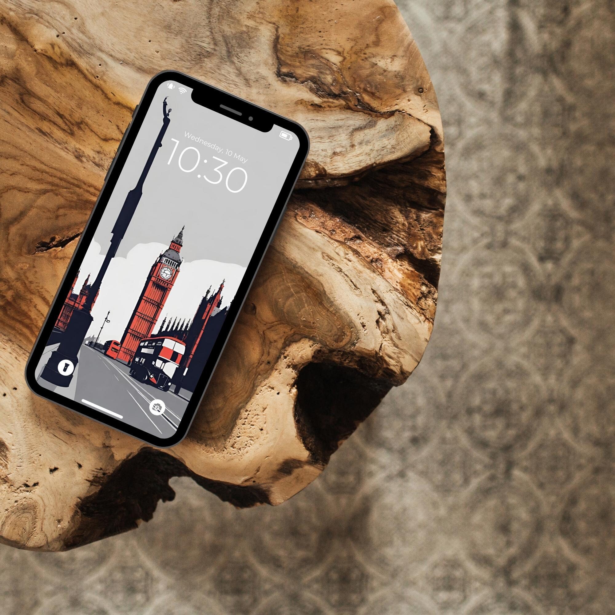 Set of 3 Minimalist London Wallpaper Ios and Android Compatible iPhone ...