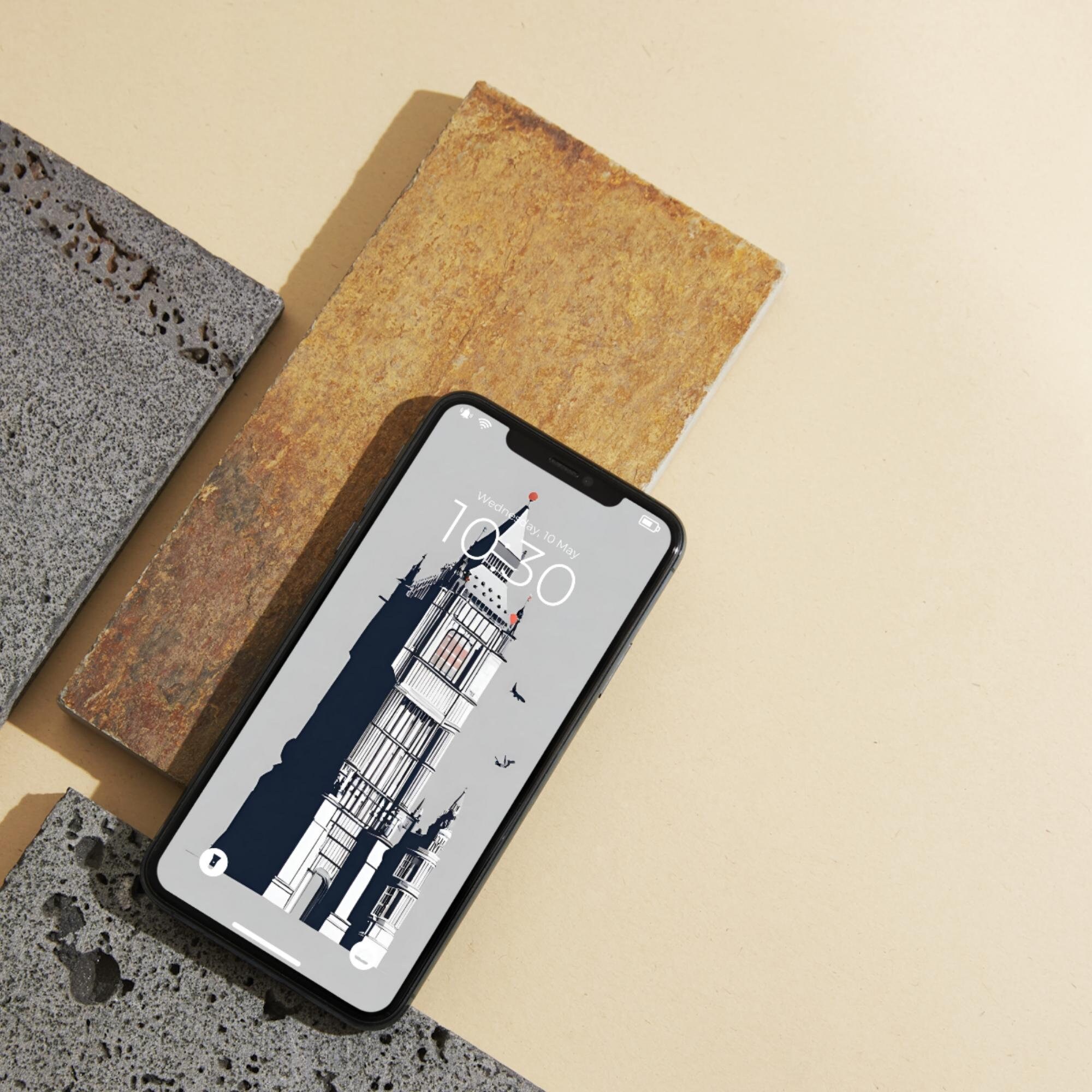 Set of 3 Minimalist London Wallpaper Ios and Android Compatible iPhone ...