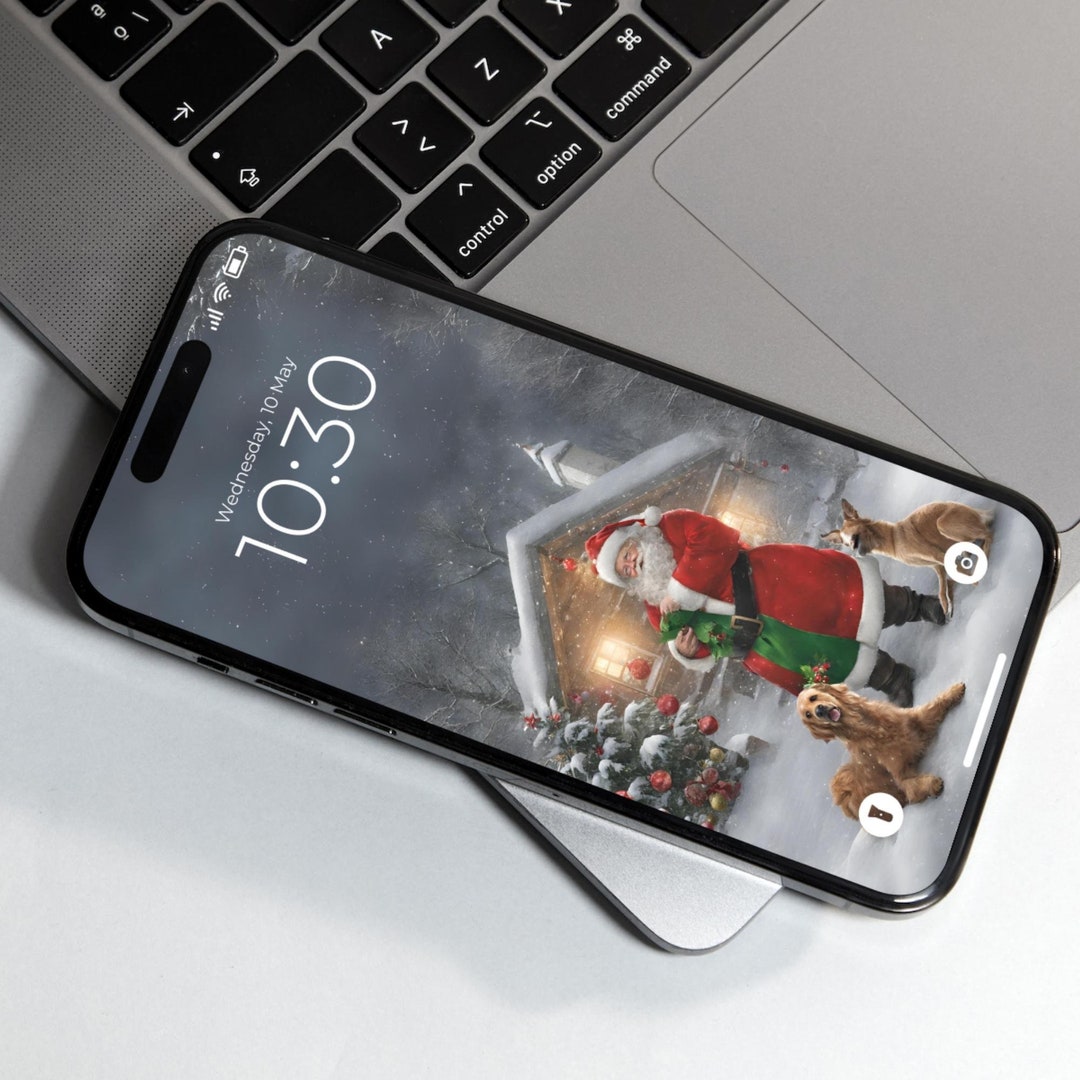 Set of 5 Christmas Wallpaper Ios and Android Compatible iPhone ...