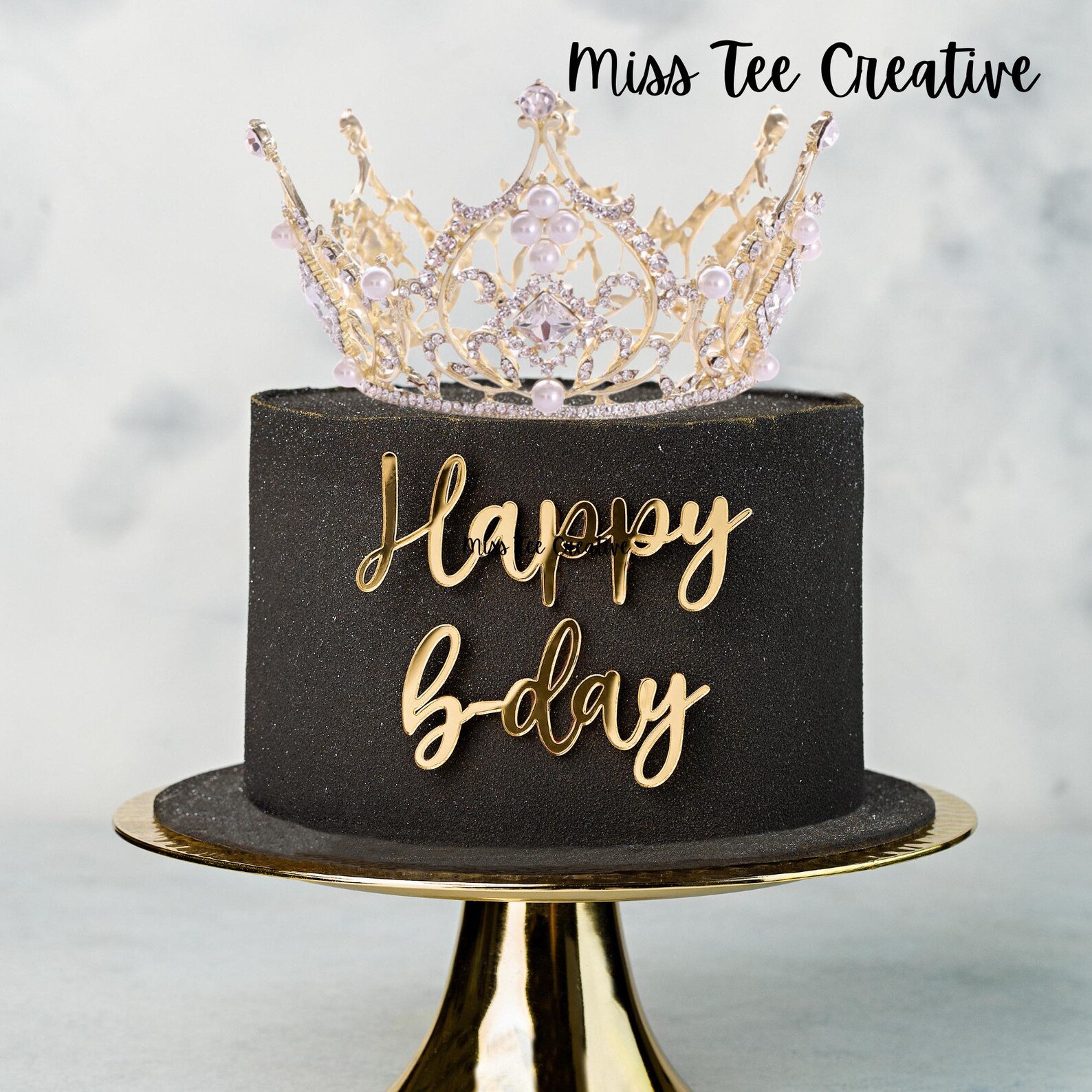 Crown Cake Decoration Sparkly Tiara for Cake Top Princess Cake Decor ...