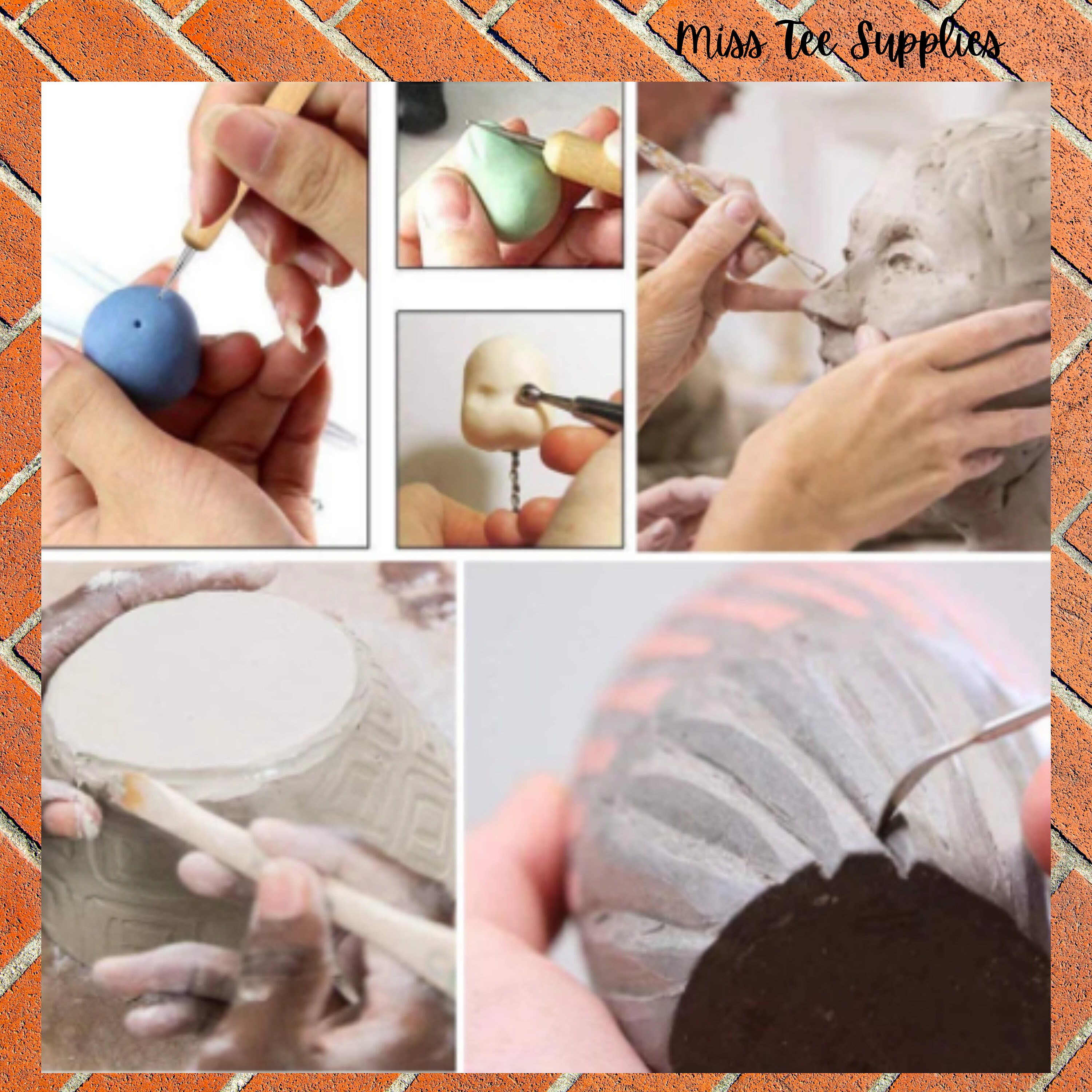 61 Piece Pottery Tool Kit Clay Sculpting Tool Set Pottery Tools DIY ...