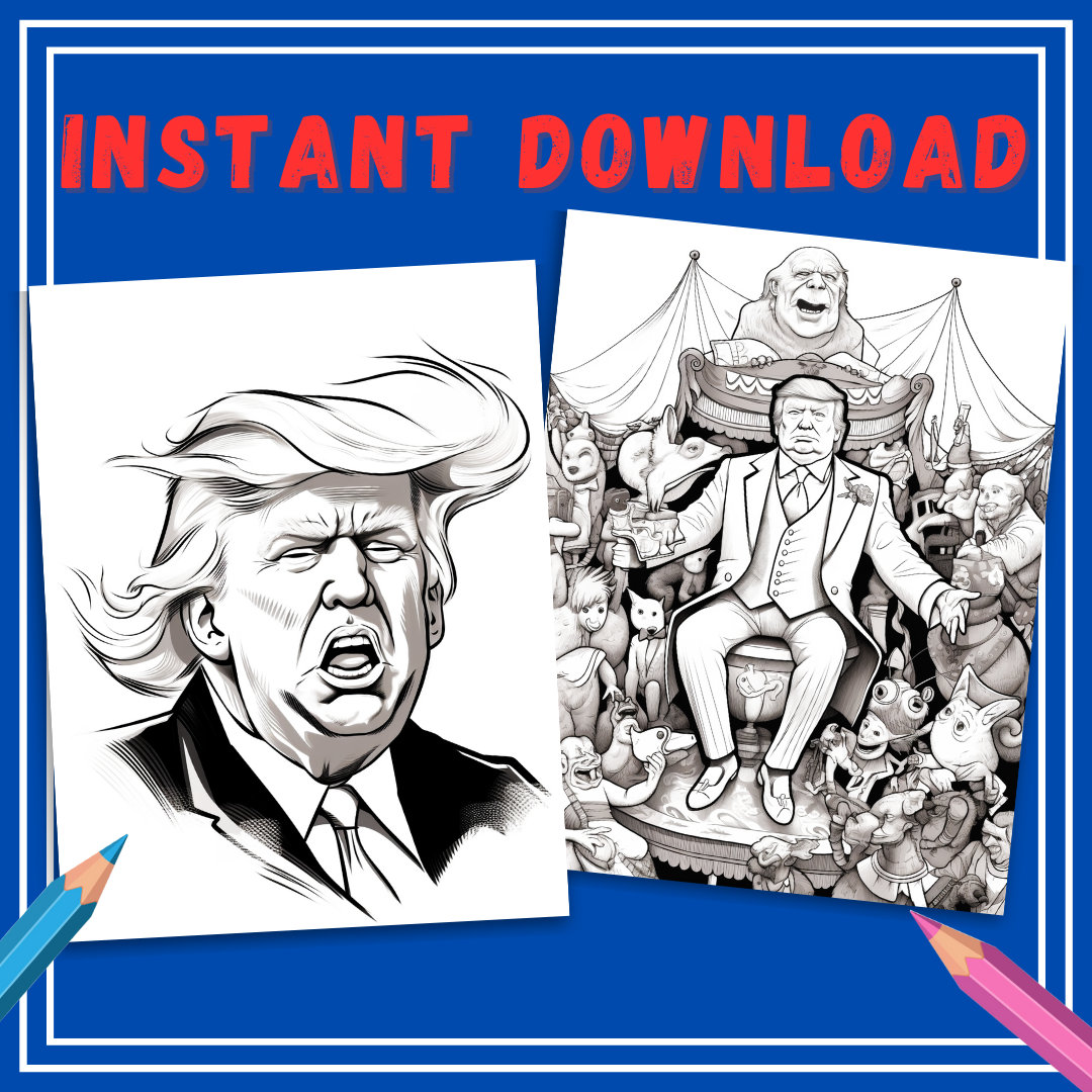Ridiculous Donald Trump Coloring Book | 12 Funny Pages | Adult Coloring ...
