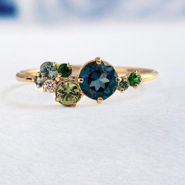 Multi Stone Ring - Etsy