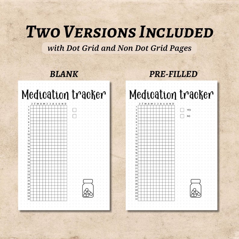 Medication Tracker Printable Journal Pages Pill Tracker Health Log ...