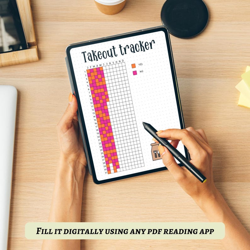 Takeout Tracker Journal Pages Printable Yearly Tracker Eating Tracker ...
