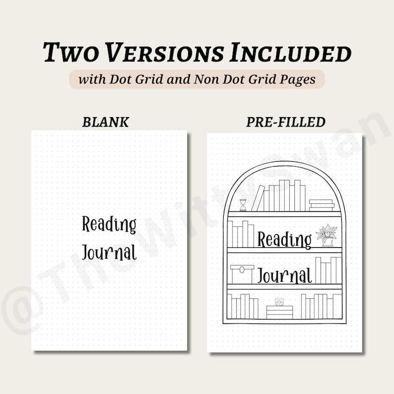 Reading Journal Bundle Printable Reading Planner Book Journal Template ...