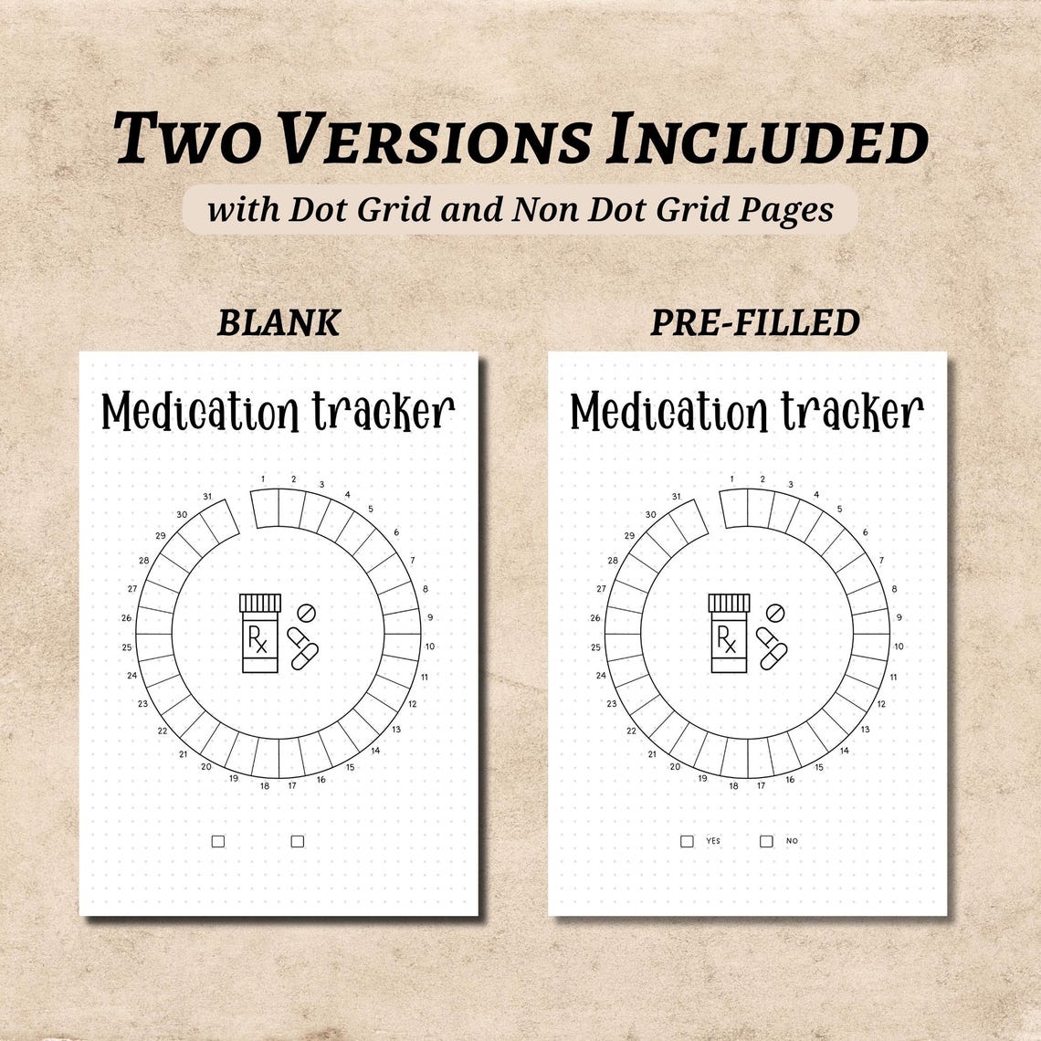 Medication Tracker Journal Pages Printable Monthly Tracker Bujo ...