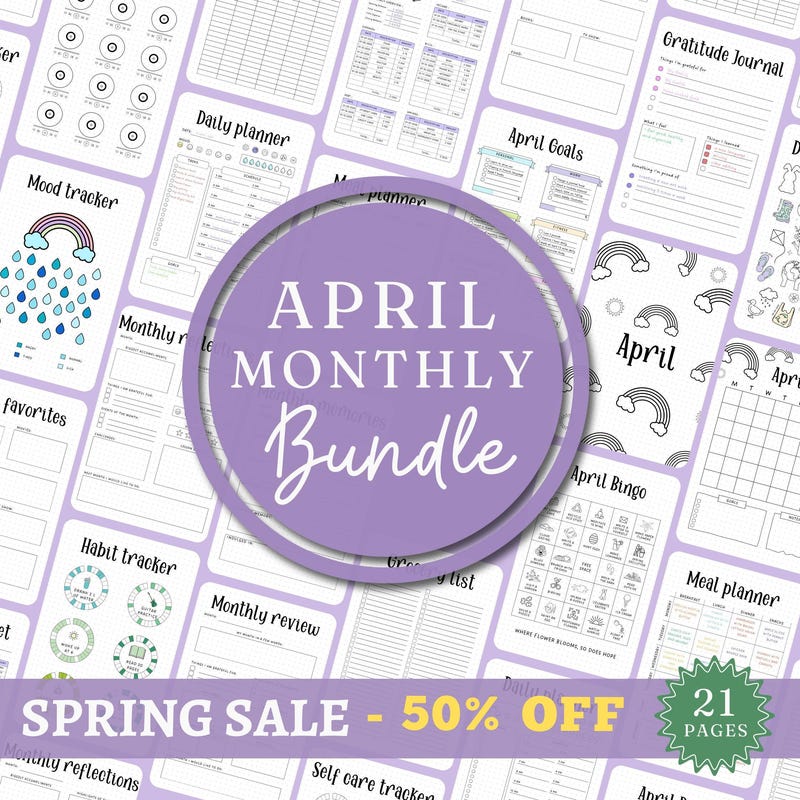 April Tracker - Etsy