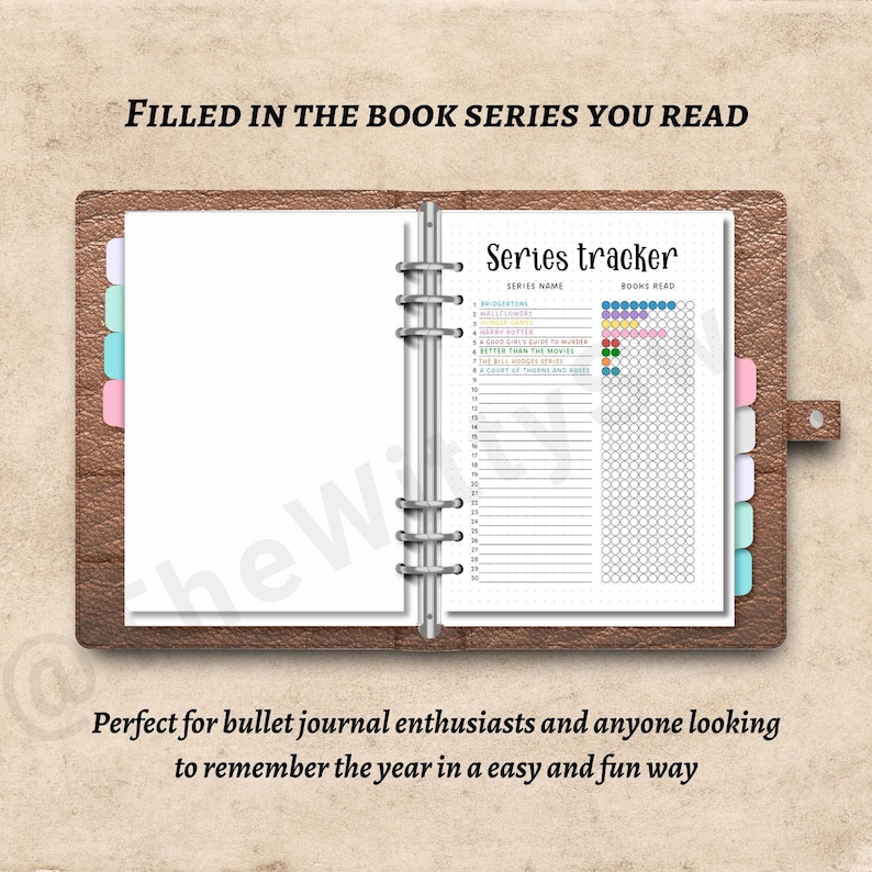 Book Series Tracker Printable Journal Pages Reading Log Bujo Printable ...