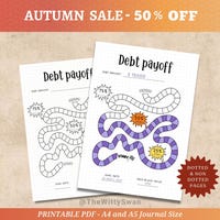Debt Payoff Tracker Printable Color in Thermometer Coloring Page Bundle ...