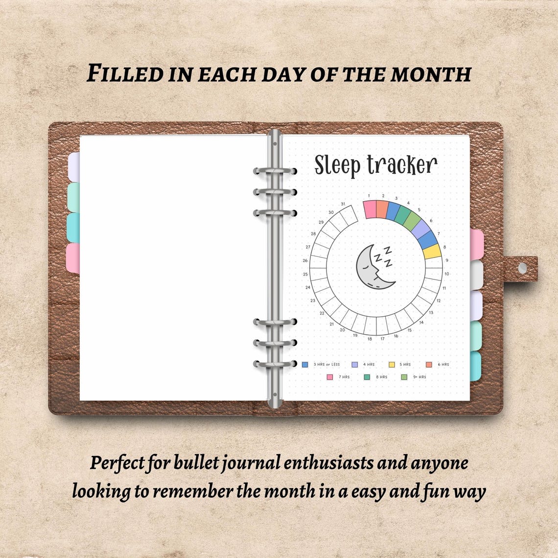 Sleep Tracker Printable Journal Page Monthly Tracker Sleep Log Bujo ...