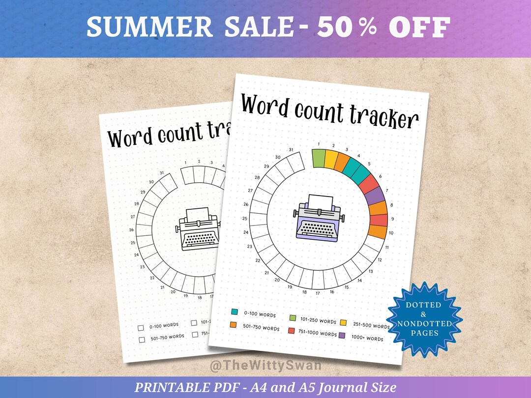Writing Tracker Journal Pages Printable Monthly Tracker Bujo Printable ...