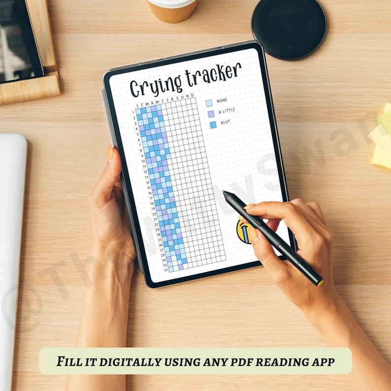 Crying Tracker Printable Journal Pages Mental Health Tracker Yearly ...