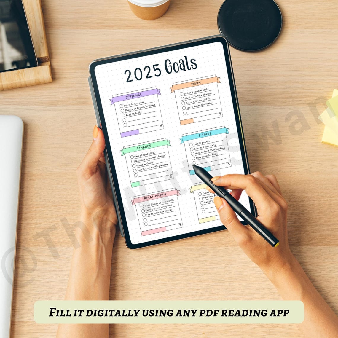 Yearly Goals Tracker Journal Pages Printable 2025 Goals Template Bujo ...