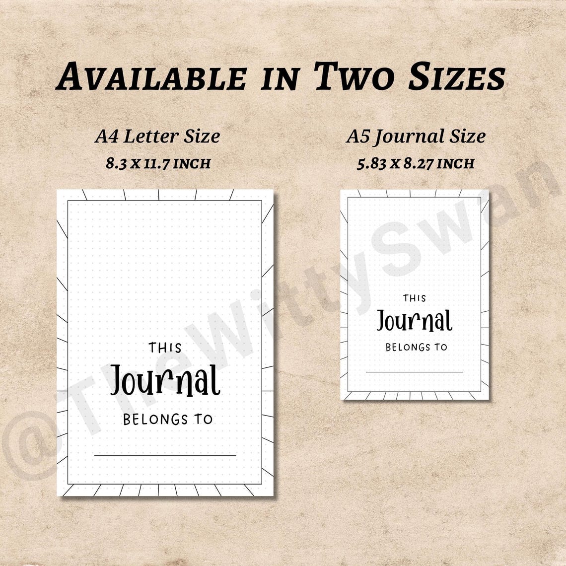 Journal Cover Pages 2025 Journal Printable Title Page Print Bujo ...