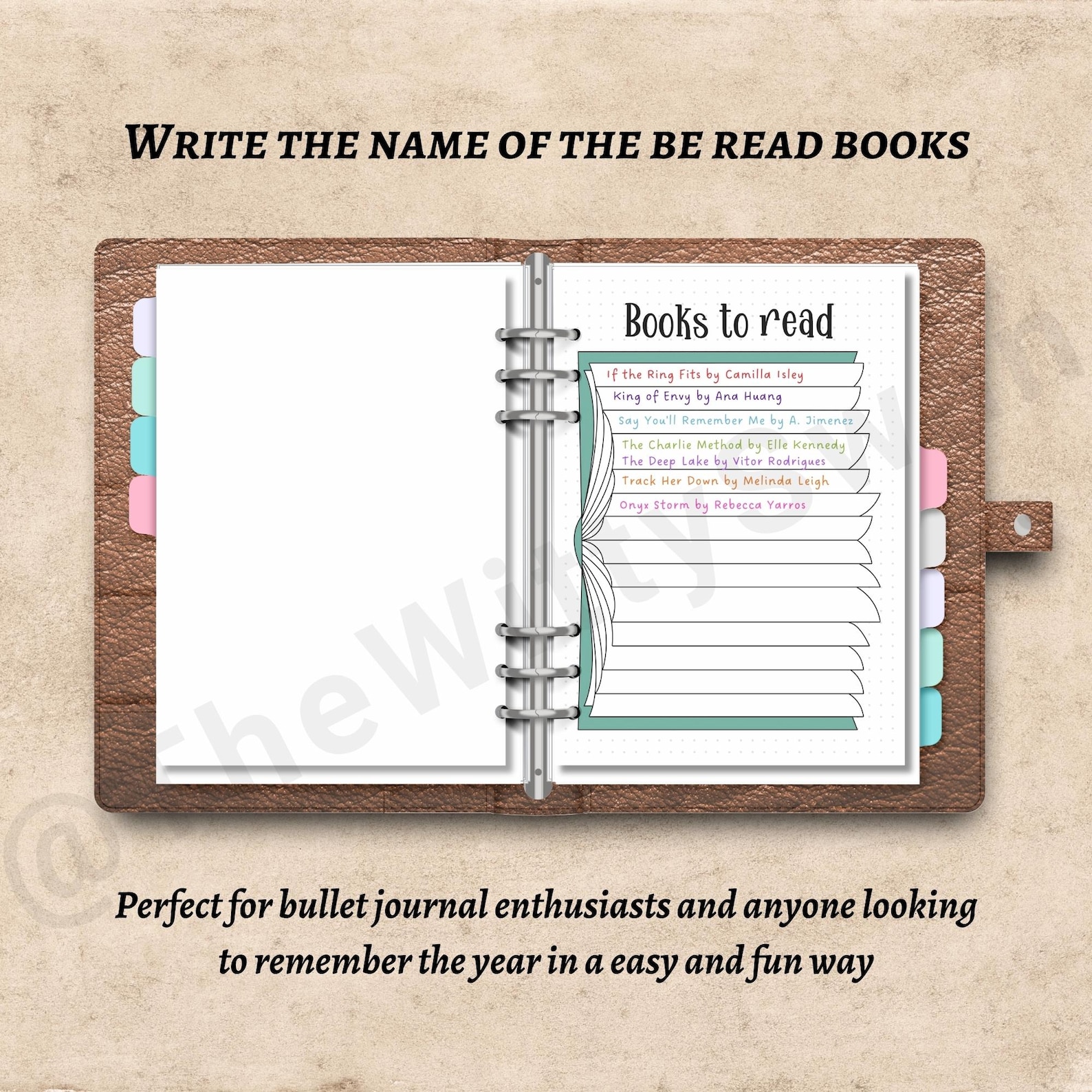 To Be Read List Printable Journal Pages Books Read Tracker Bujo ...