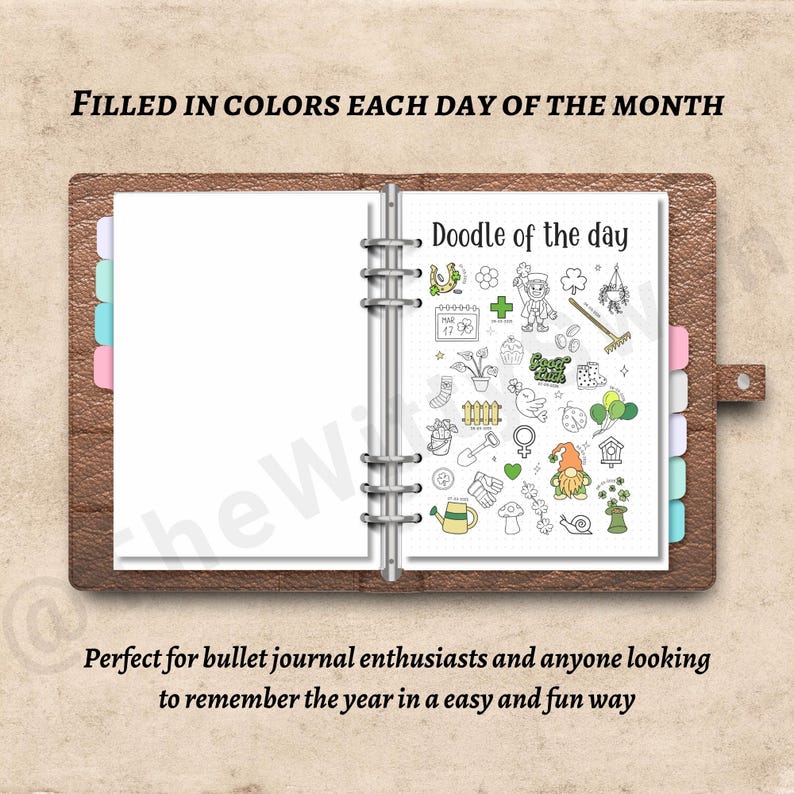 Doodle of the Day Printable Journal Pages Monthly Doodle of the Day ...