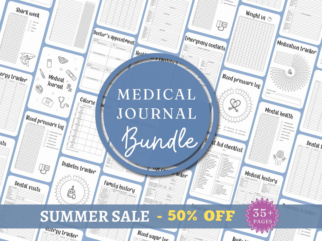 Printable Medical Planner Journal Pages Bujo Printable Medical Tracker ...