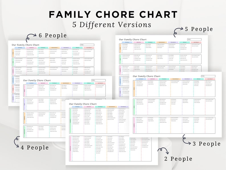 Ultimate Cleaning Bundle, Family Chore Chart, Daily Weekly Cleaning ...