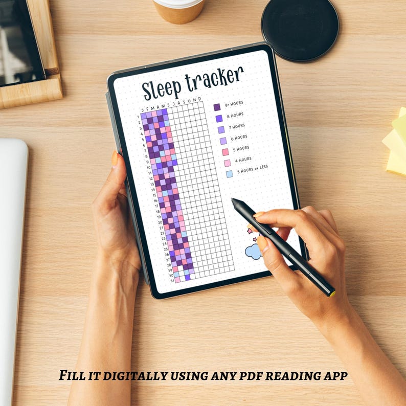 Sleep Tracker Printable Journal Pages Yearly Tracker Bujo Printable Nap ...
