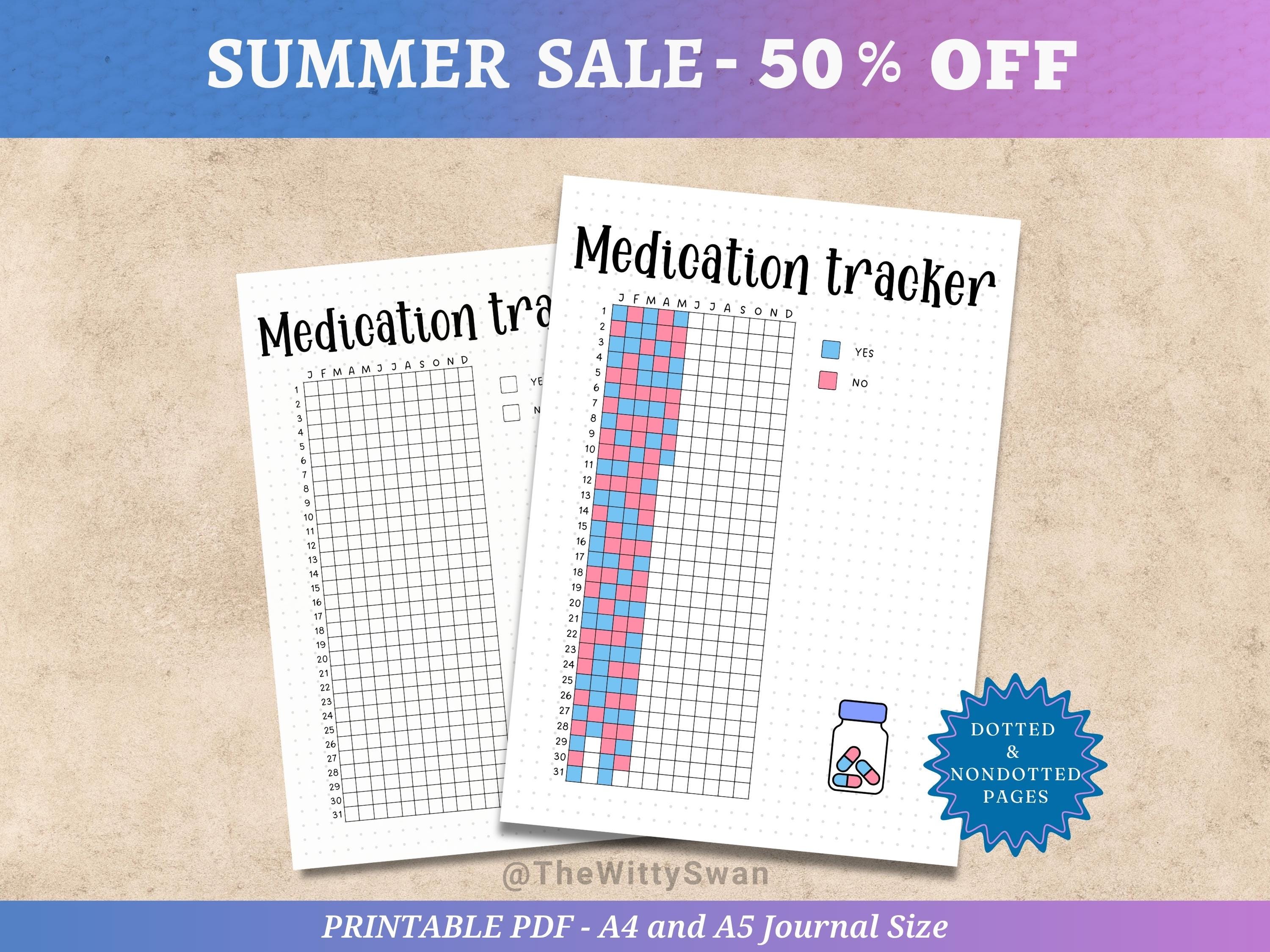 Medication Tracker Printable Journal Pages Pill Tracker Health Log ...