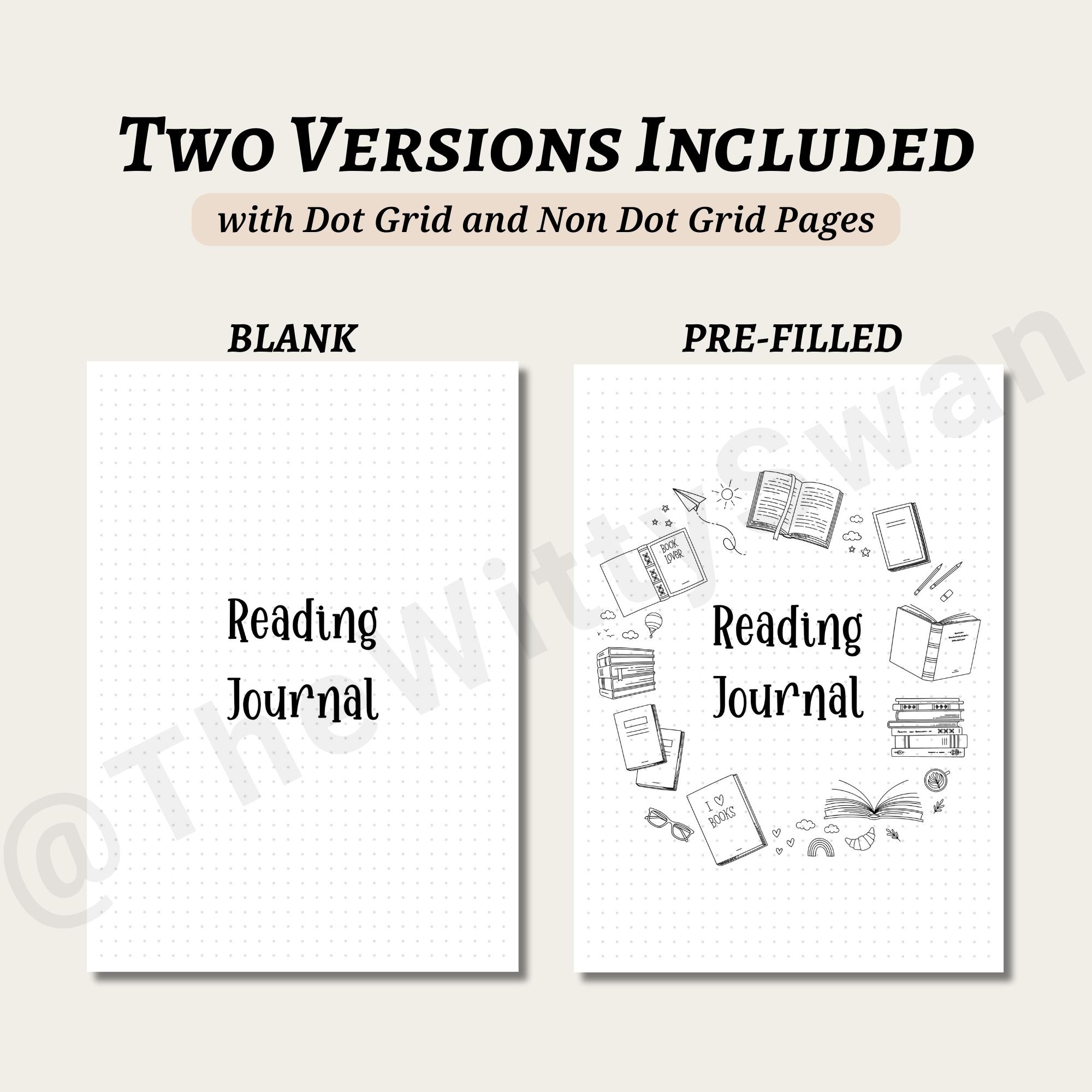 Reading Journal Bundle Printable A5 Pages Reading Tracker Book Journal ...