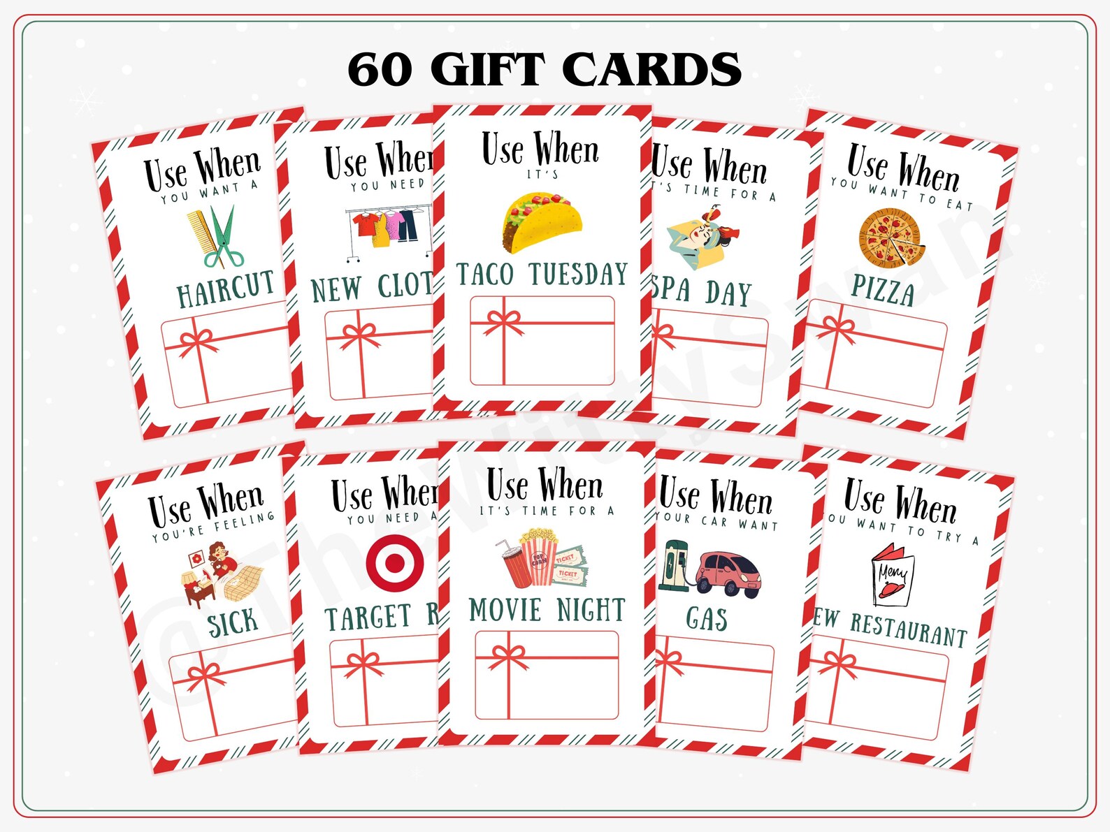 Printable Christmas Gift Card Book Personalized Gift Card Holder ...