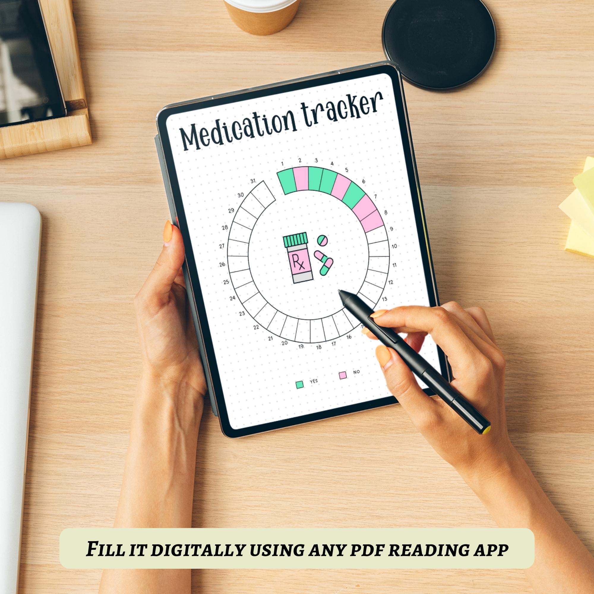 Medication Tracker Journal Pages Printable Monthly Tracker Bujo ...