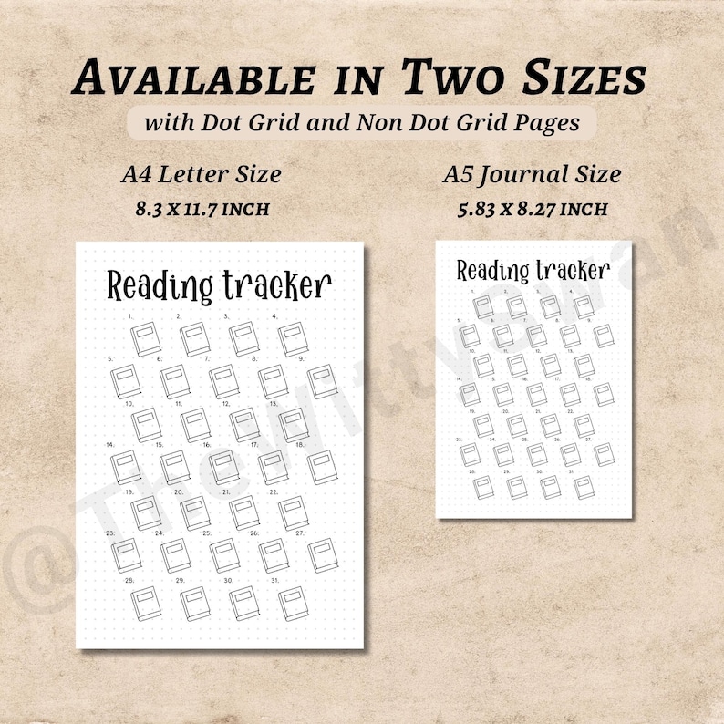 Monthly Reading Tracker Printable Journal Pages Book Habit Tracker Bujo ...