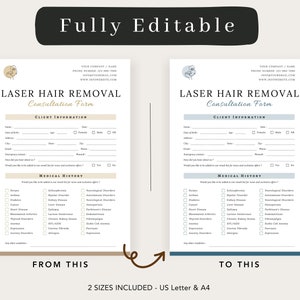 Laser Hair Removal Consent Forms, Esthetician Template, Laser Hair ...