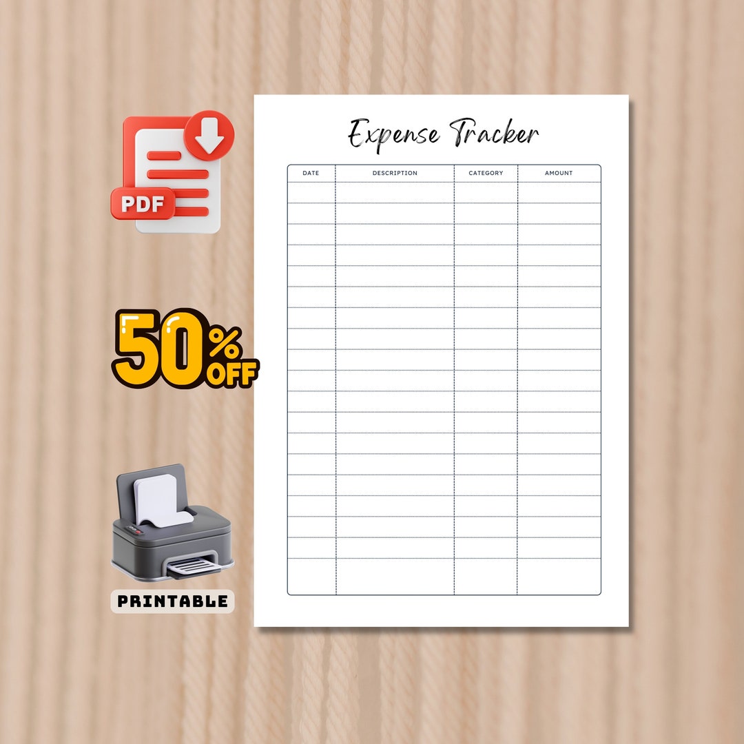 Expense Tracker PRINTABLE A5 Journal Pages Spending Tracker, Bill ...